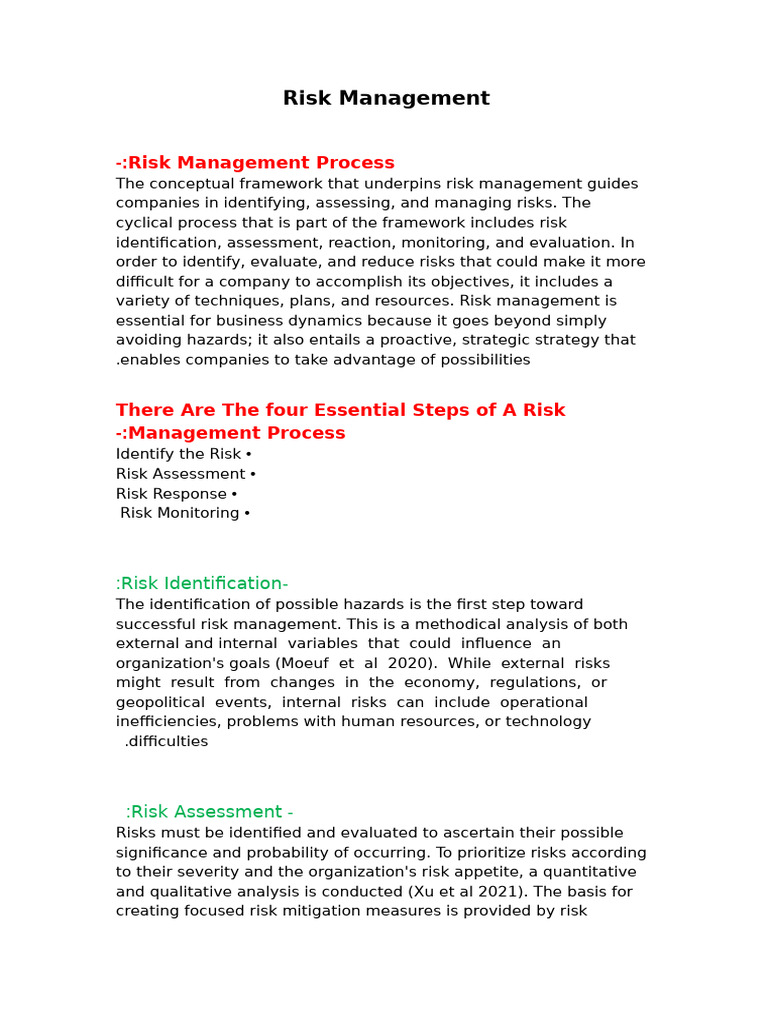 Risk | PDF | Risk | Risk Management