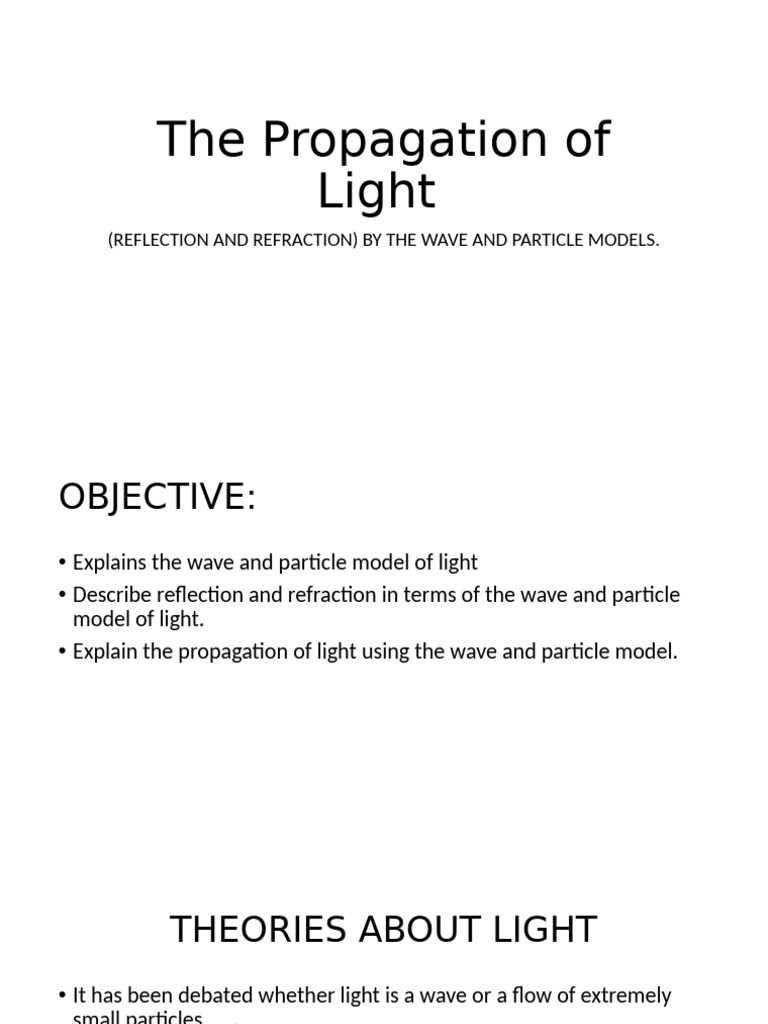 Light: Wave and Particle Theories | PDF | Light | Reflection (Physics)