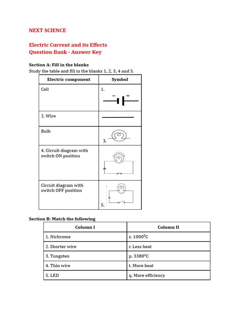 Ch10 - Electric Current and Its Effects CQB - AK | PDF | Incandescent Light Bulb | Compact ...