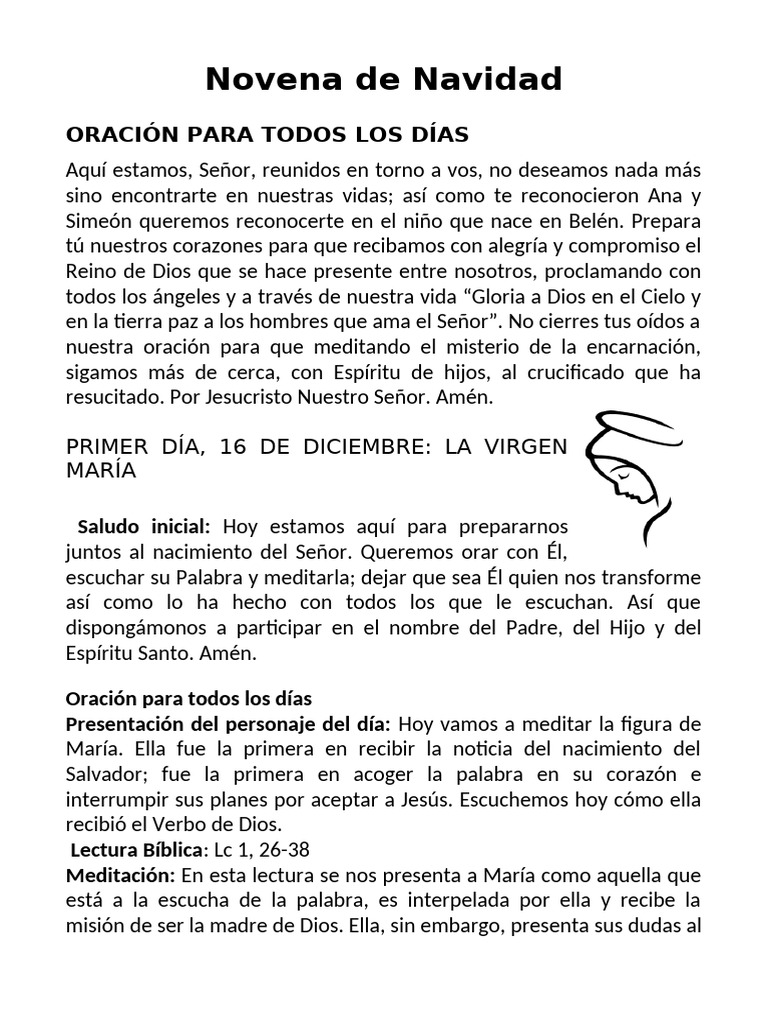 Novena de Navidad | PDF | María, madre de Jesús | Oración