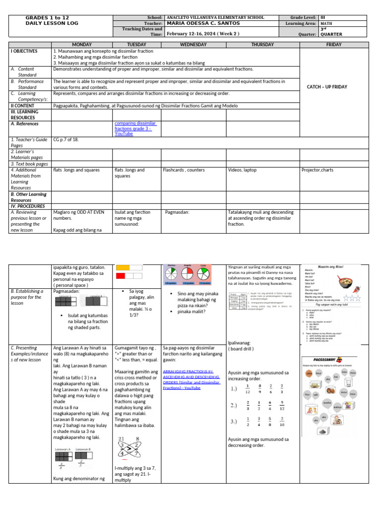 Mocs DLL Q3 Week-2-Math3 | PDF