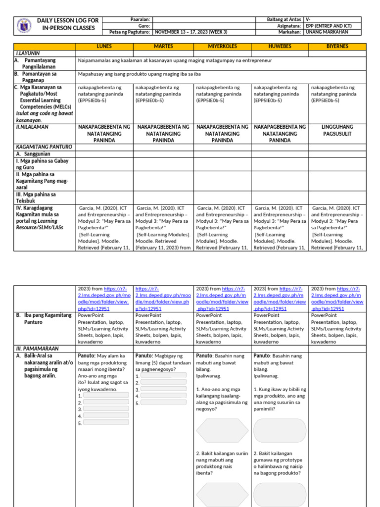 DLL EPP-ICT (MELCs) W6 (4) | PDF