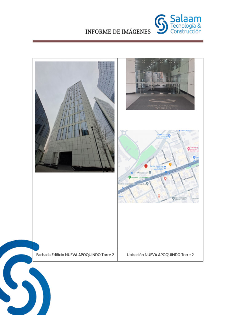 Informe de Imágenes Torre 2 Apoquindo | PDF