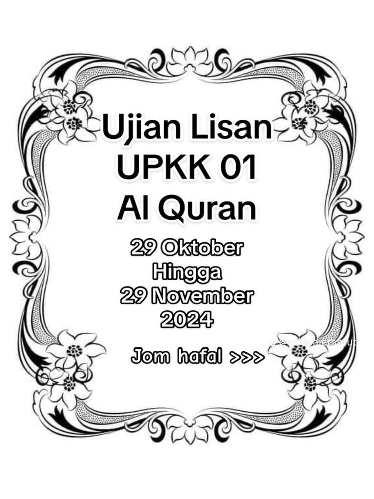 Surah Hafazan Al-Quran Upkk | PDF