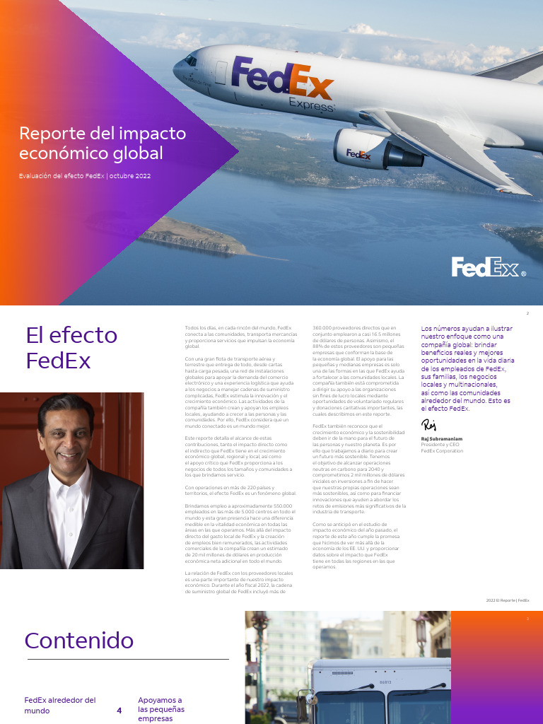 2022 FedEx Economic Impact Report | PDF | Fed Ex | Transporte