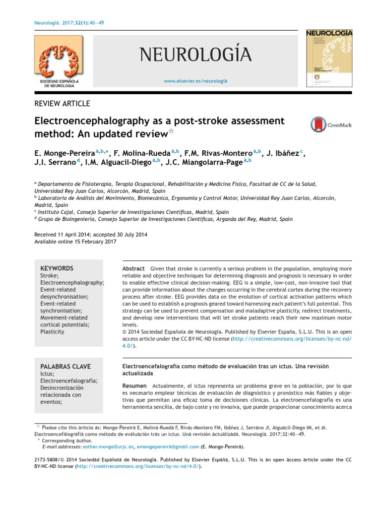 Electroencephalography As A Post-Stroke Assessment Method An Updated ...