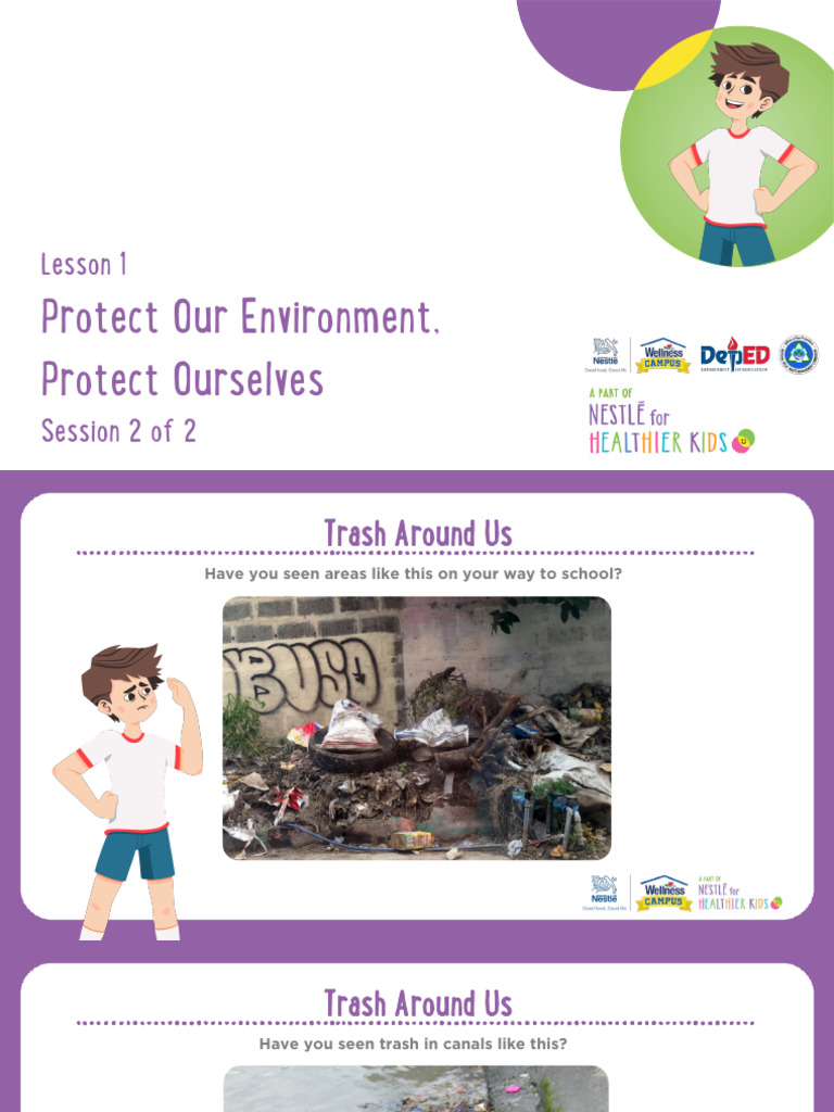 Lesson 1 - Protect Our Environment Protect Ourselves Session 2 PowerPoint | PDF