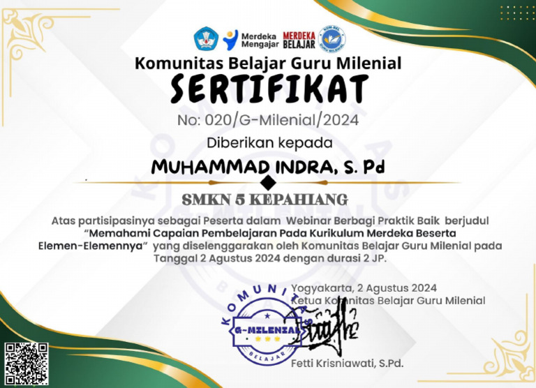 MUHAMMAD INDRA, S. PD | PDF