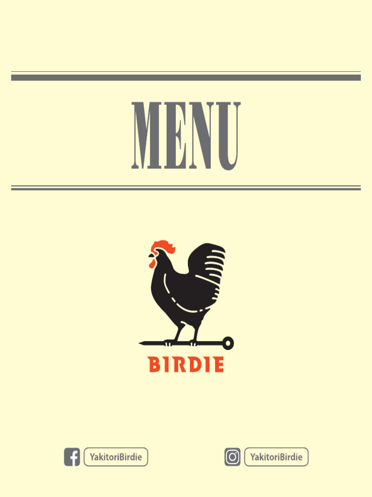 Birdie Menu | PDF