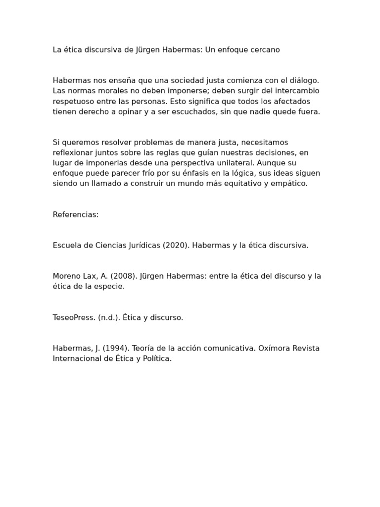 Etica Discursiva | PDF