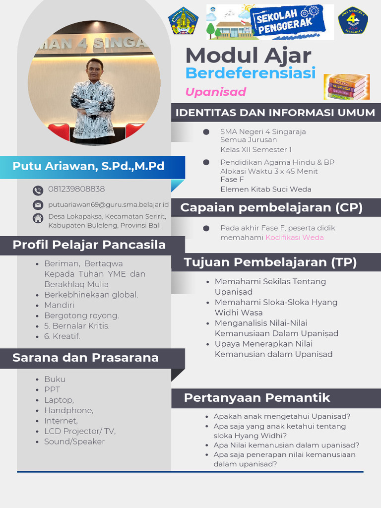 Modul Ajar Kodifikasi Weda | PDF