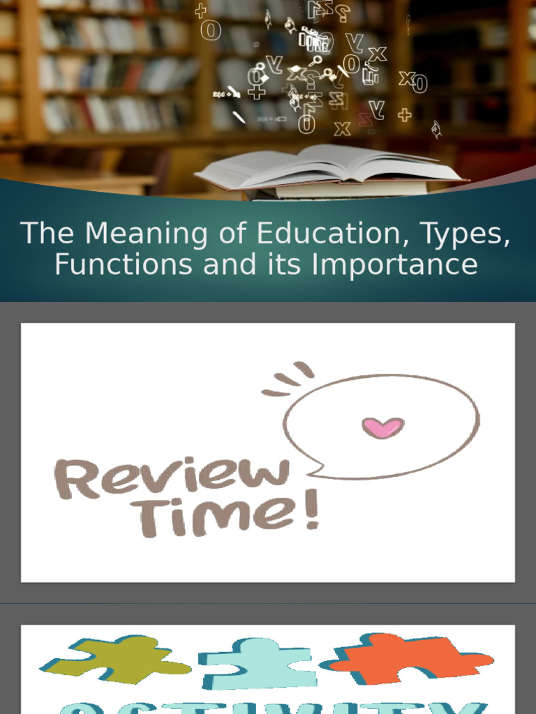 2nd QTR Module 2the Meaning of Education Types Functions | PDF ...