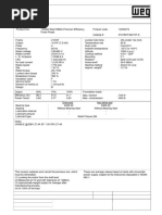 WEG Three-Phase Motor Datasheet | PDF | Torque | Manufactured Goods