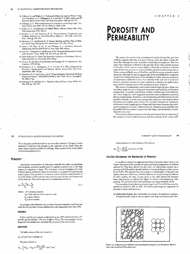 Petrophysics of Reservoir Rocks | PDF