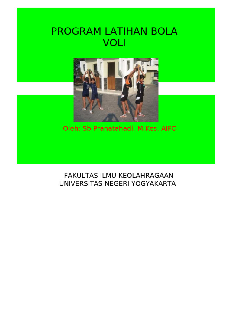 Program Latihan Bola Voli | PDF