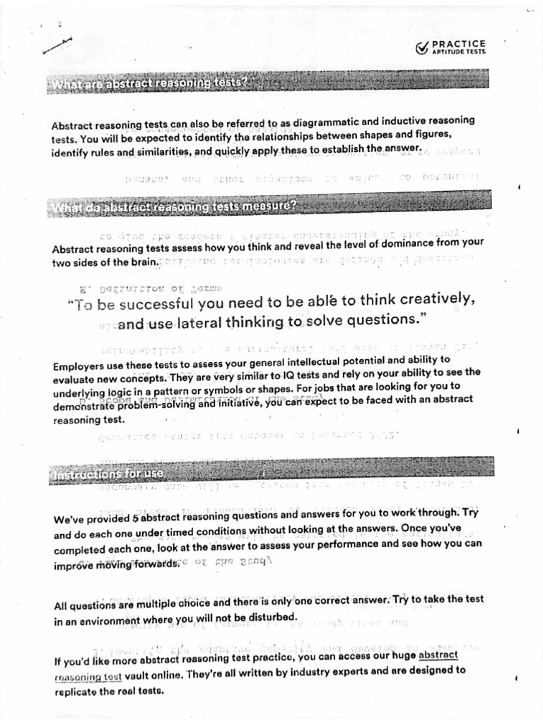 Gec 3 Abstract Reasoning | PDF