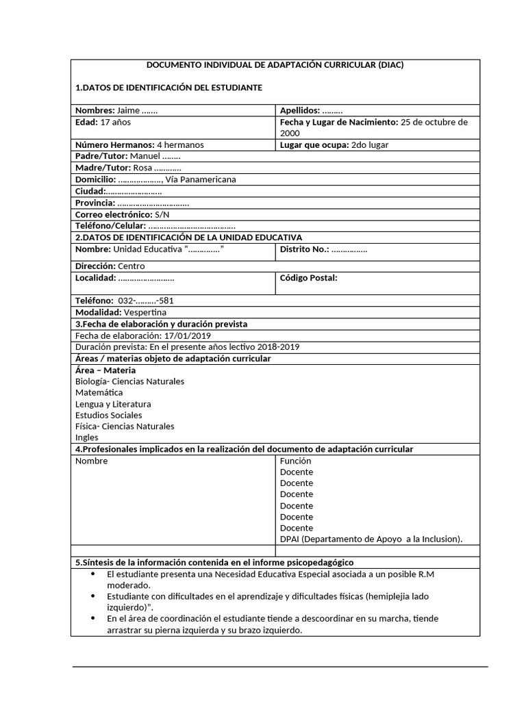 Diac - Jaime Roberto Pichucho Chingo | PDF | Enseñando | Evaluación
