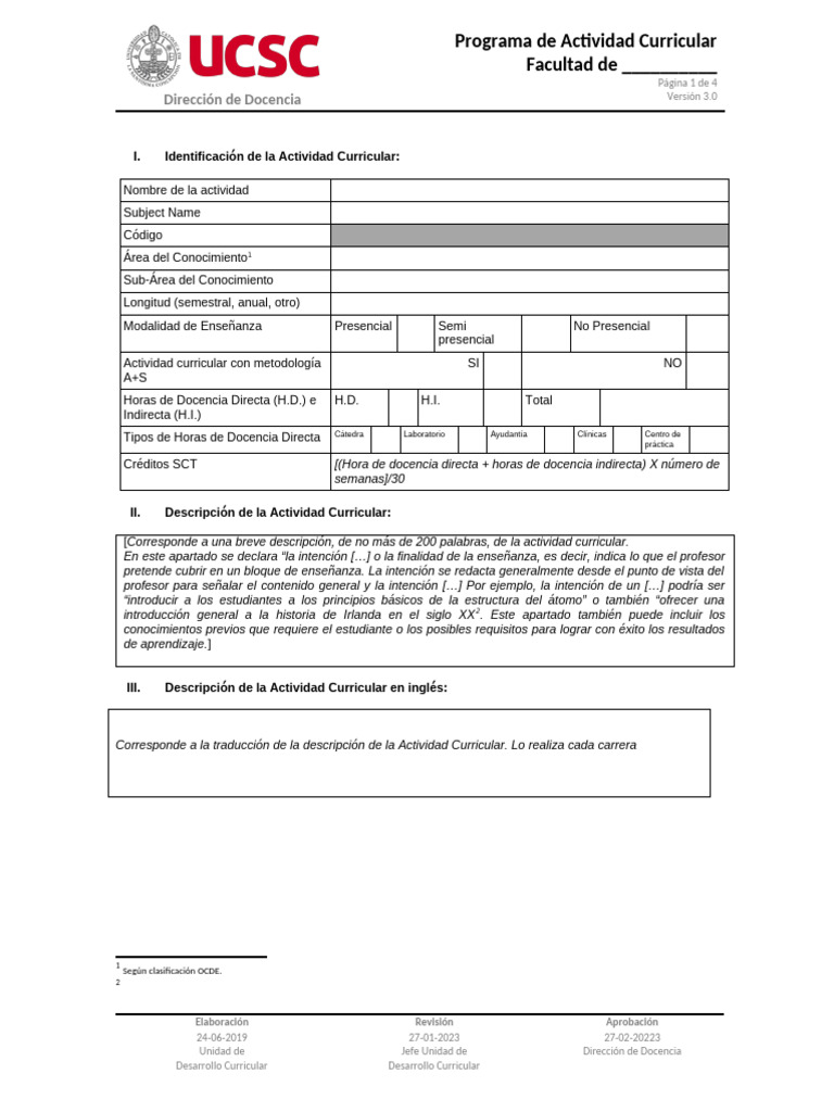 Formato-Programa-de-actividad-curricular | PDF | Evaluación | Enseñando