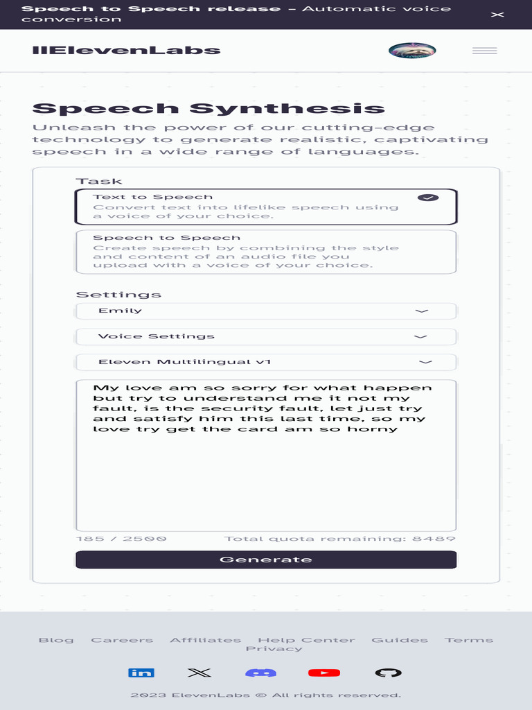 Text To Speech & AI Voice Generator - ElevenLabs | PDF