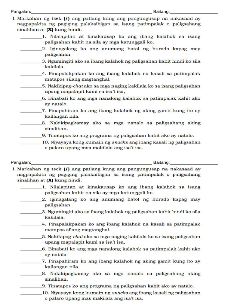 ESP Test Q3 Week 7 | PDF