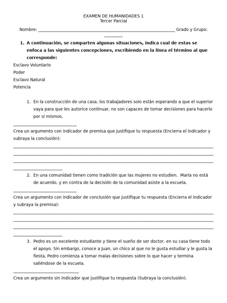 Examen Tercer Parcial | PDF