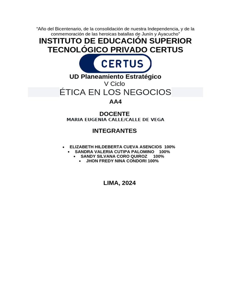 Etica Aa4 Grupo 7 Final | PDF | Gestión de registros | Corporaciones