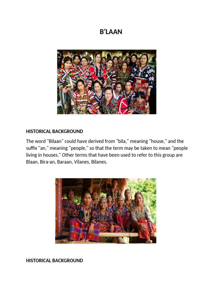 BLAAN | PDF | Ethnic Groups | Ethnicity