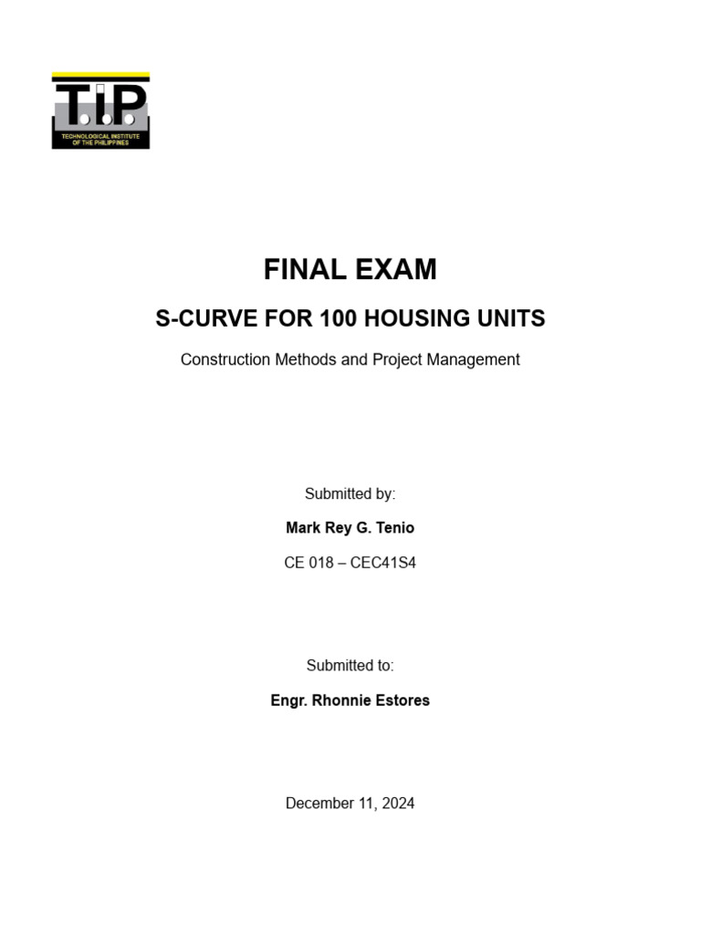 Ce018 - Cec41s4 - S-Curve - Tenio, Mark Rey | PDF | Plumbing | Roof