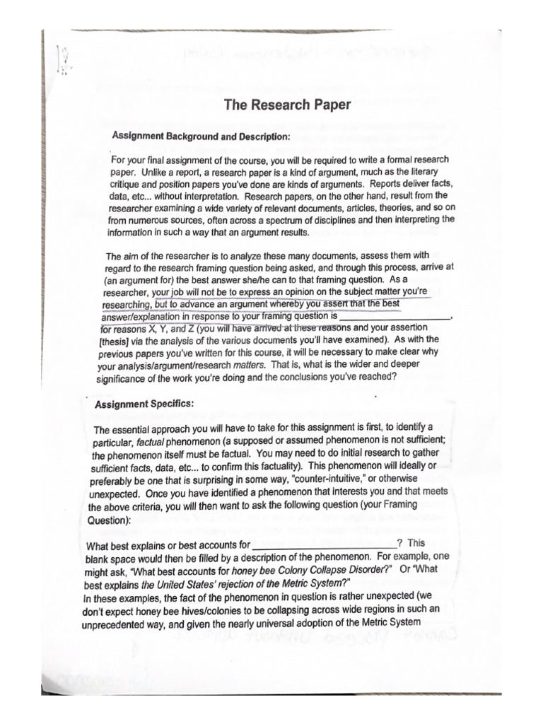 The Research Paper | PDF