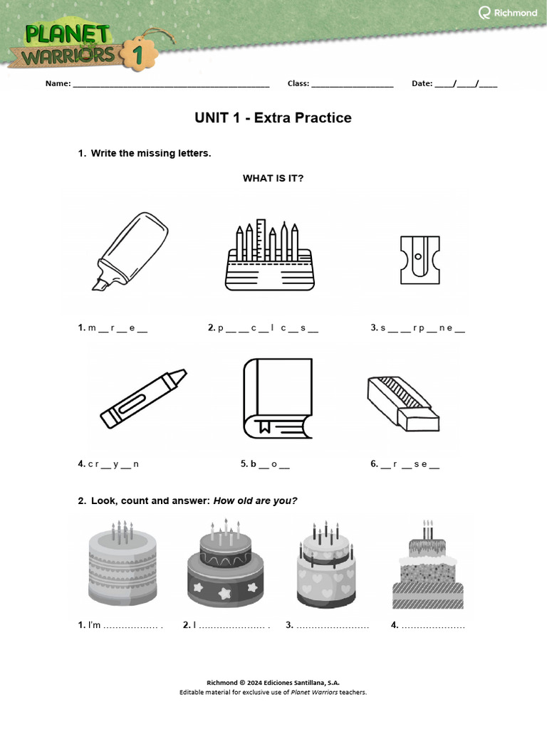 Kids' English Practice Worksheet | PDF | Writing Implements | Graphite