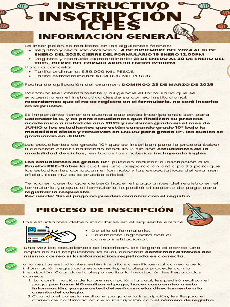 Inscripciones ICFES 2025-I | PDF