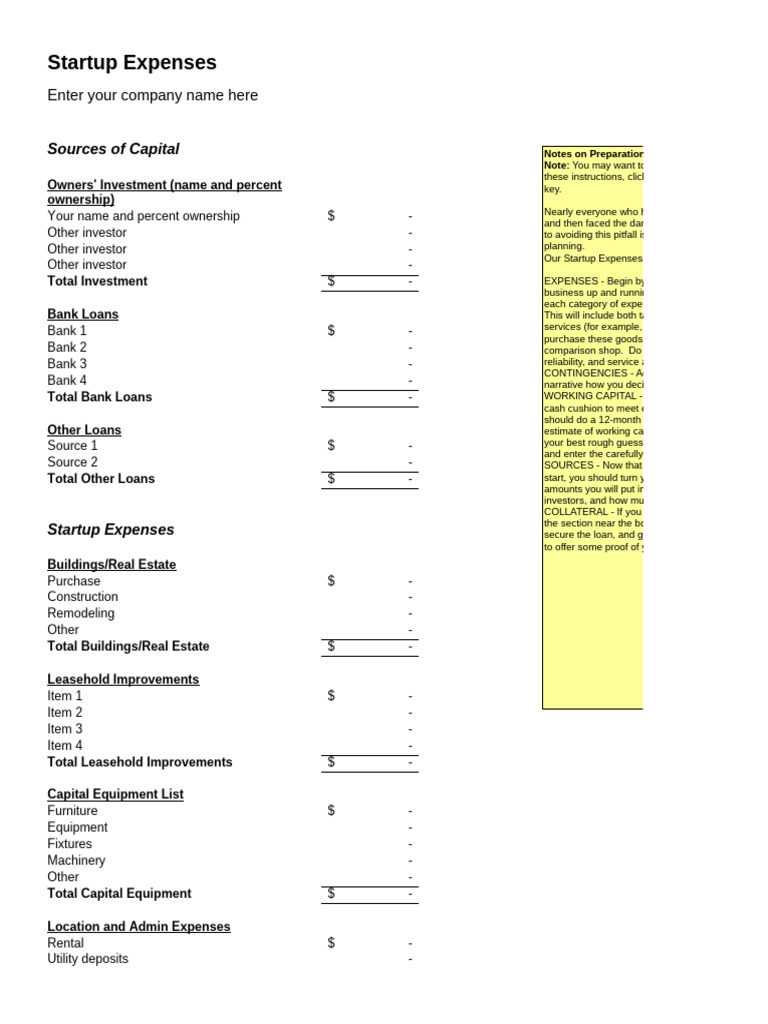 Start-up Expenses | PDF | Expense | Fixed Asset