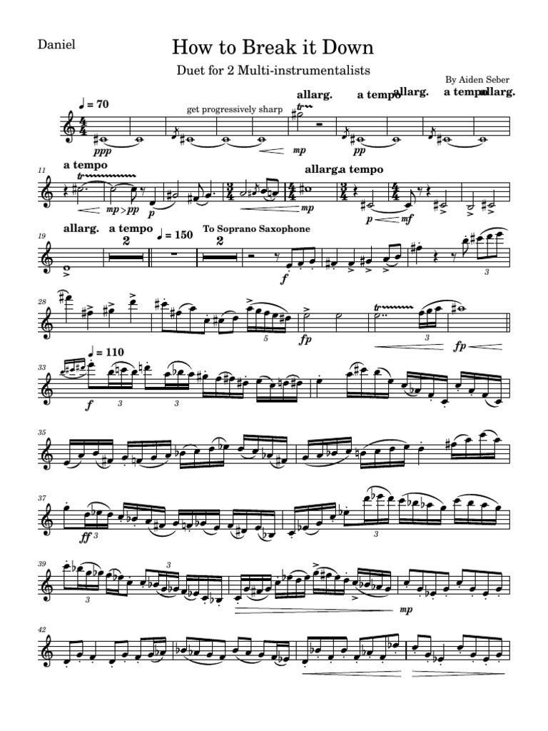 How To Break It Down-Daniel | PDF | Choral Compositions | Choral Music