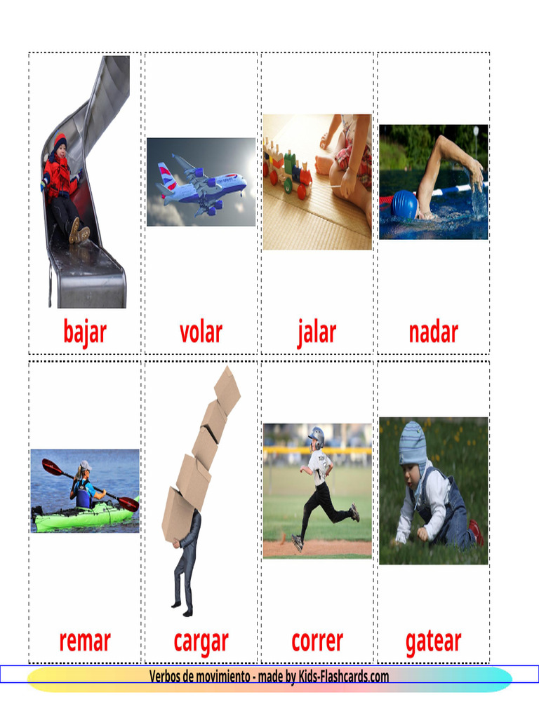 Spanish Movement Verbs Flashcards | PDF