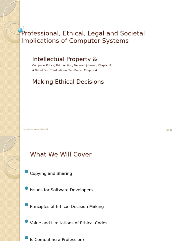 Professional Ethics Lecture 2 Intellectual Property Pdf Digital