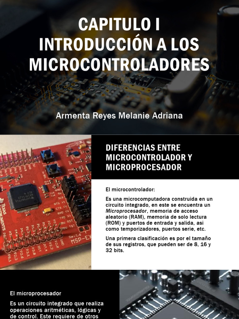 Presentación Microcontroladores | PDF | Microcontrolador | Ingeniería Informática