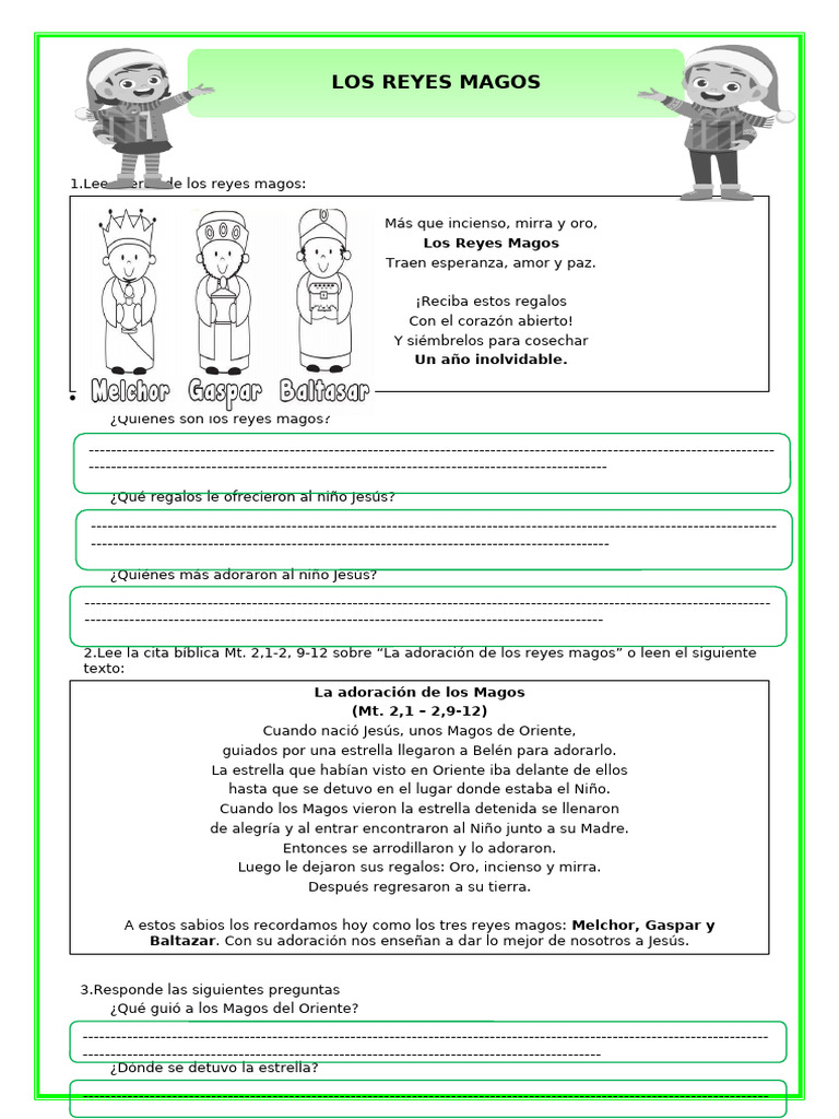 FICHA-JUEV-RELI-LOS REYES MAGOS | PDF | Reyes Magos FICHA-JUEV-RELI-LOS REYES MAGOS | PDF | Reyes Magos