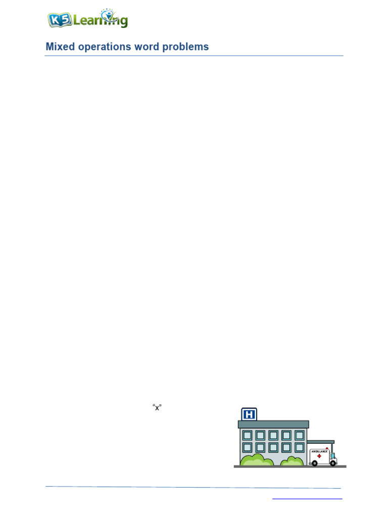 Grade 5 Word Problems Mixed Operations F | PDF