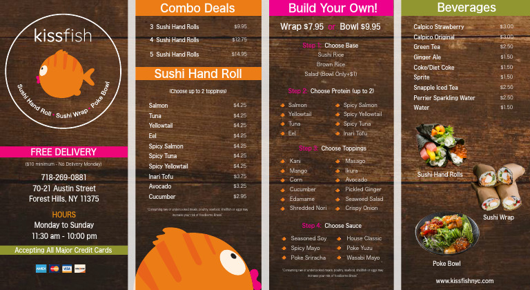 KISSFISH MENU Final Website-1 | PDF | Sushi | Cooking