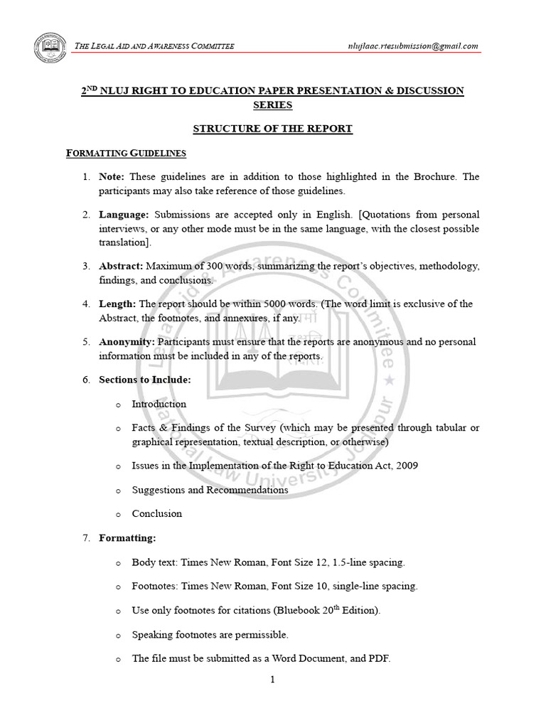 Structure of The Report | PDF | Methodology | Abstract (Summary)