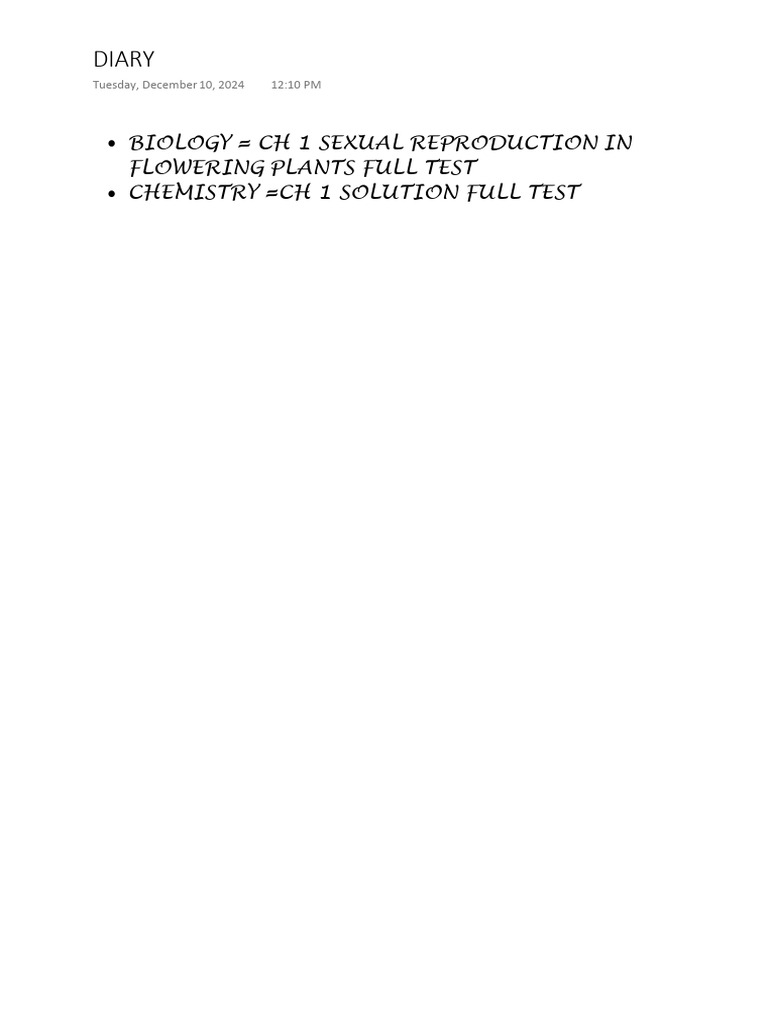 Diary | PDF