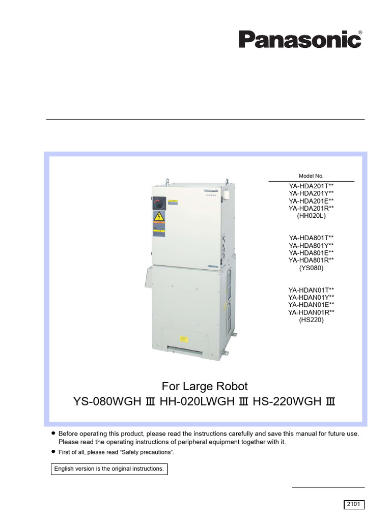 99 - 39 - WMA148TE0PAA08 - YA-HDA Series - Large Robot Controller - WGH3 | PDF | Welding ...