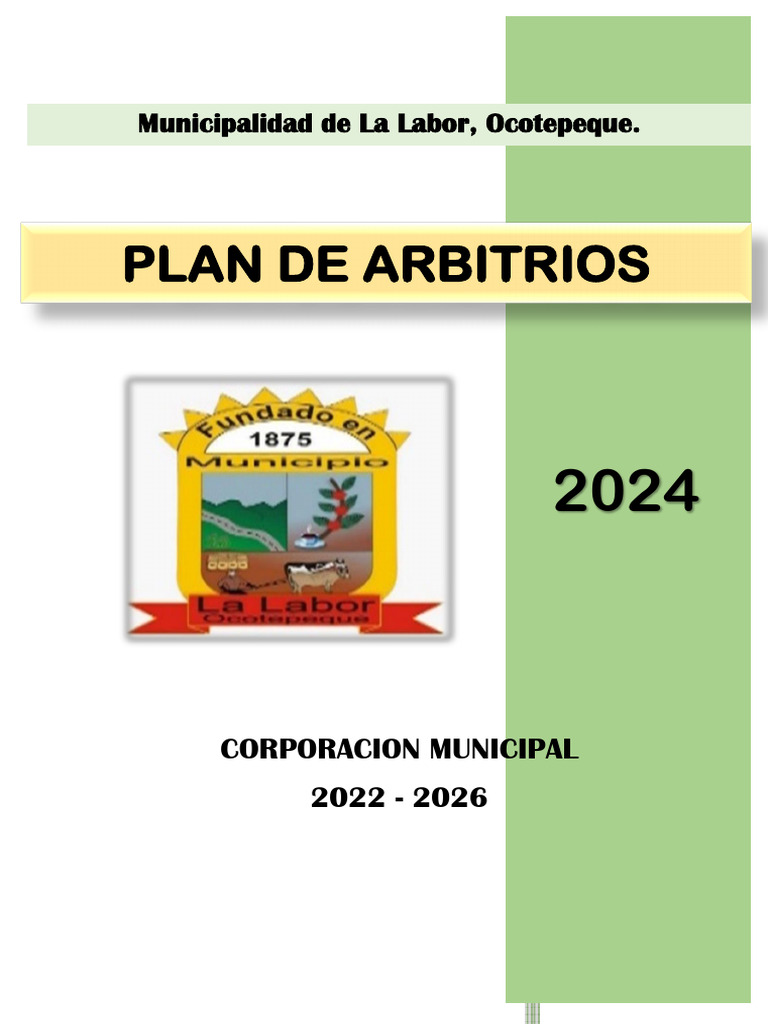 PLAN DE ARBITRIOS 2024 FINALLL. (1) | PDF | Minería | Impuestos