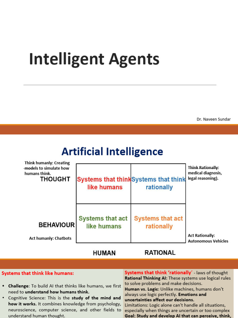 Intelligent Agents & Its Types | PDF | Intelligence (AI) & Semantics | Artificial Intelligence