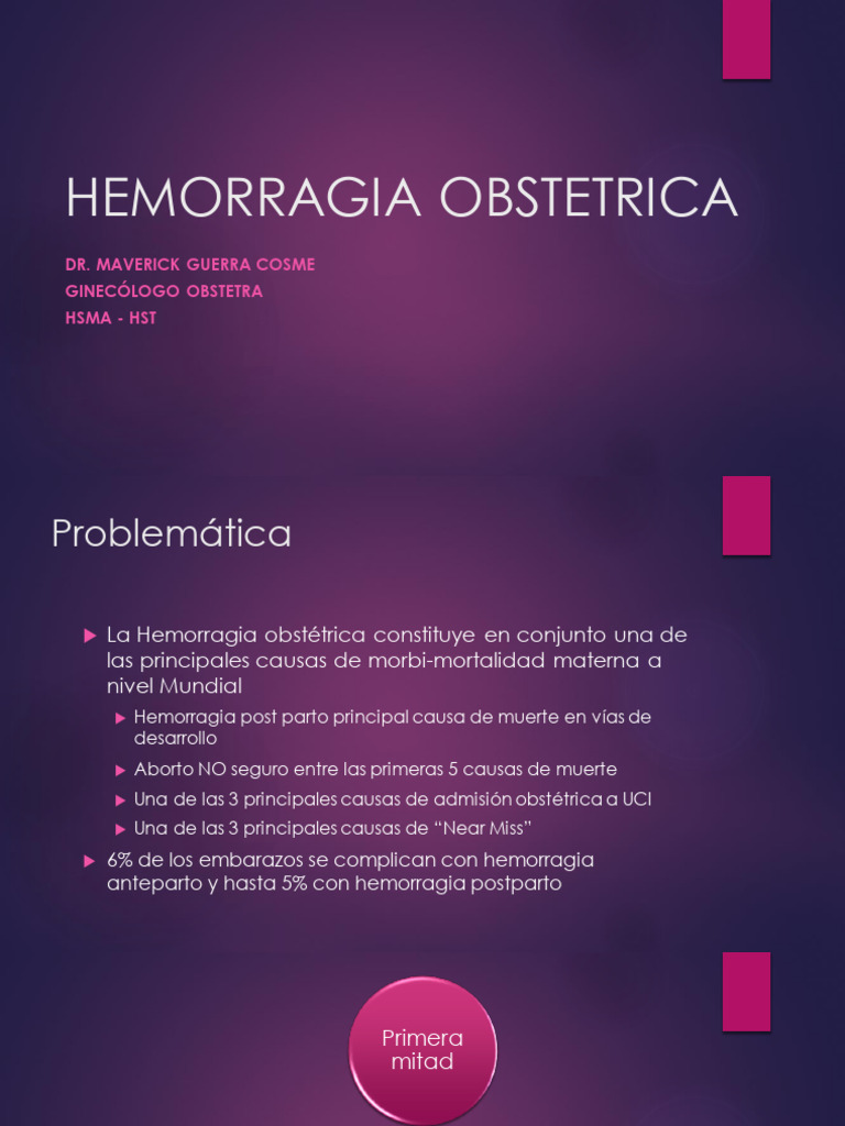 Hemorragia Obstetrica | PDF | El embarazo | Aborto