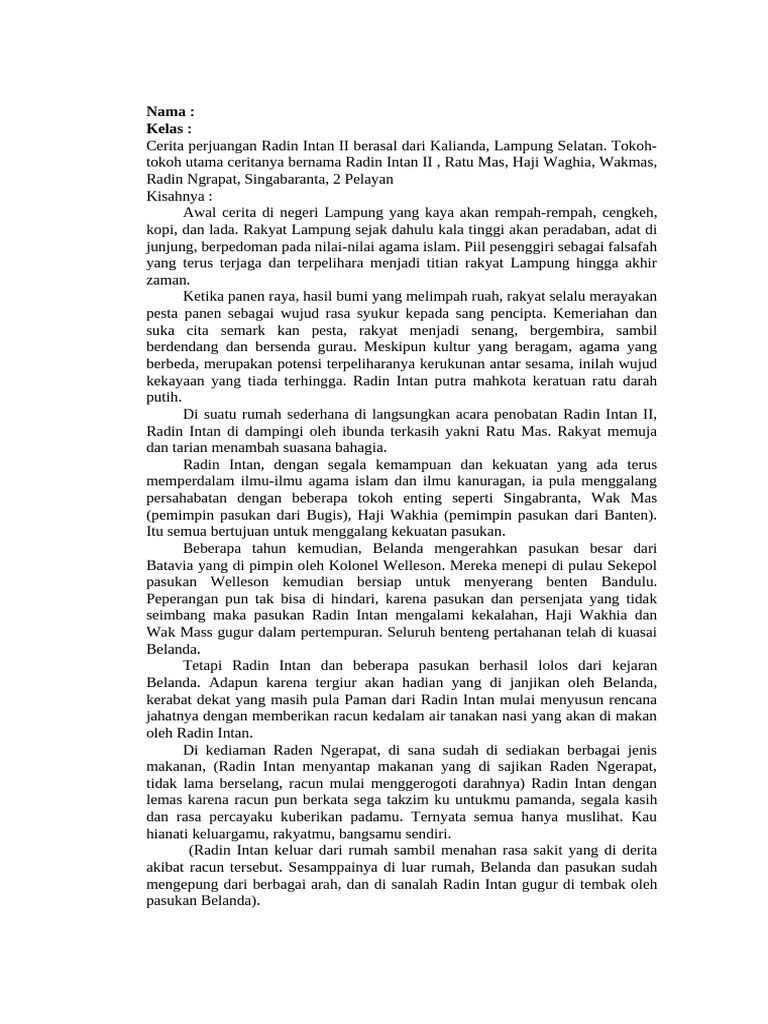 Soal Dan Jawaban Raden Intan II | PDF