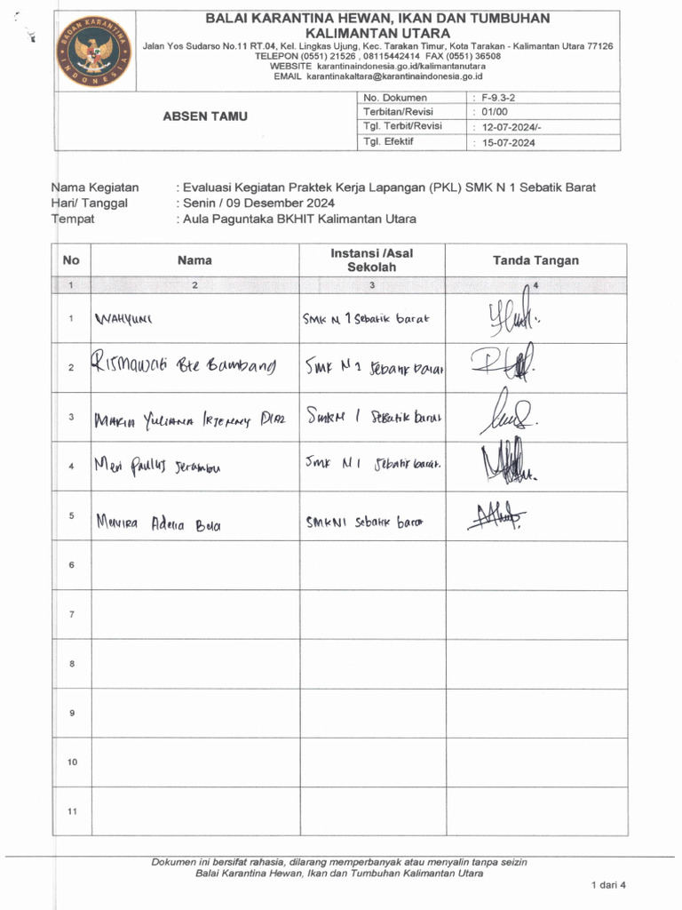 Evaluasi Kegiatan PKL SMK N1 Sebatik Barat - 000737 | PDF