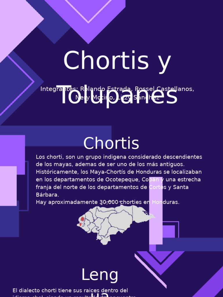 Chortis y Tolupanes: Cultura y Tradición | PDF