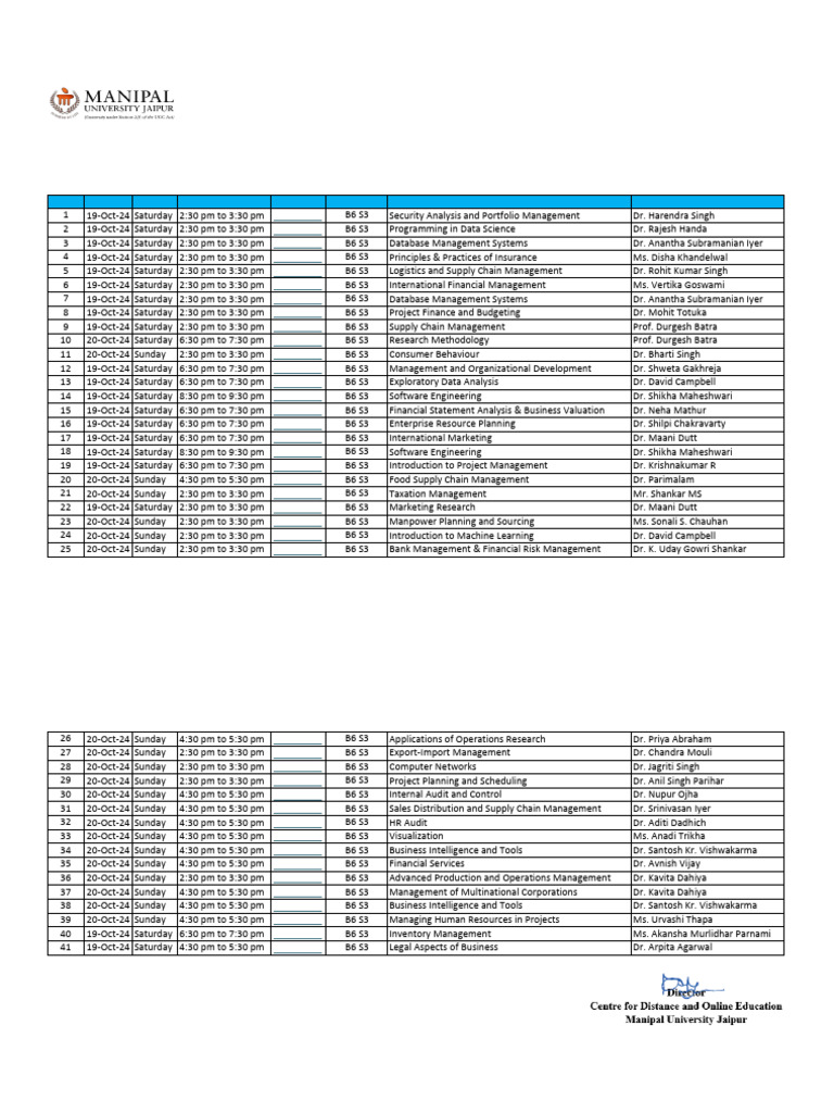 MBA Live Session Schedule - Oct 2024 | PDF | Business | Economies