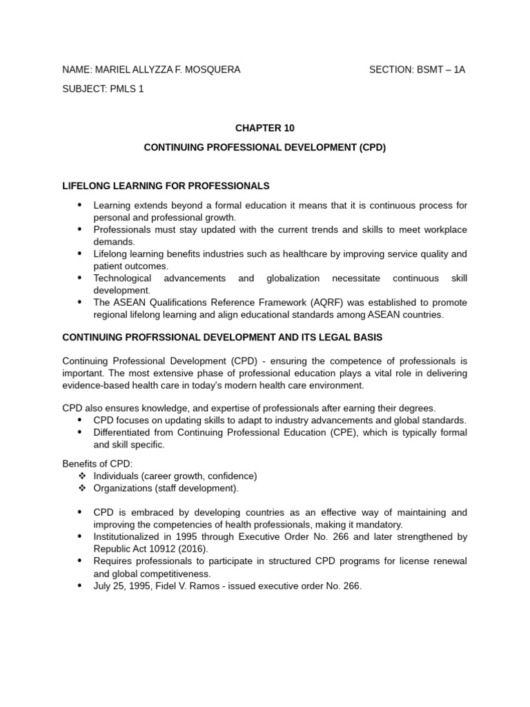 CHAPTER 10 | PDF | Professional Development | Lifelong Learning